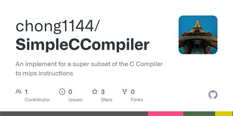 Github Chong1144simpleccompiler An Implement For A Super Subset Of The C Compiler To Mips