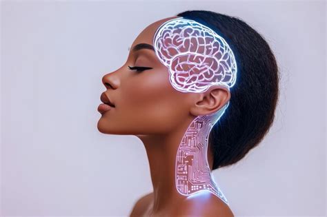 Neuroprocessor Neuroaugmentation Neuroprosthetics Cyberneural And Bionic Fusion Futuristic Woman