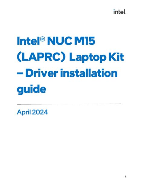 Intel Nuc M15 Laprc Laptop Kits Driver Installation Guide V1 4 Pdf Computer Engineering