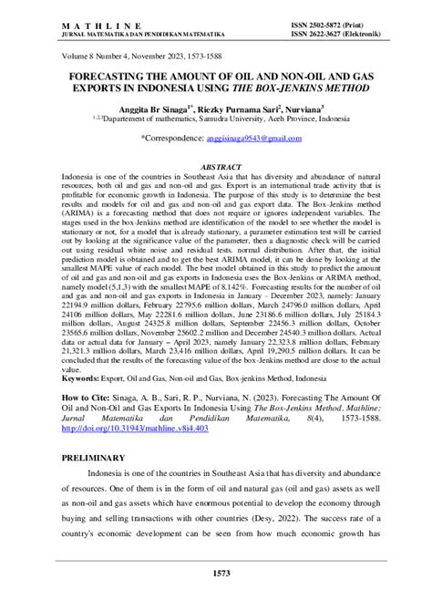 Pdf Forecasting The Amount Of Oil And Non Oil And Gas Exports In