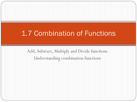 Combination Of Functions
