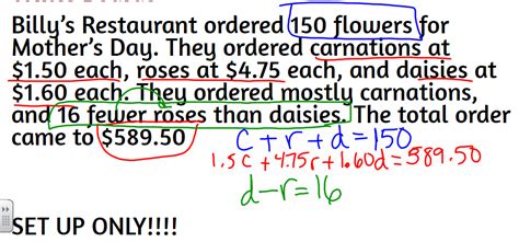 Variable Word Problems