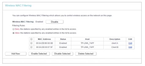 How To Configure Wireless MAC Filtering On Archer C C A New Logo TP Link