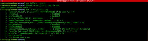decoding information from the strace output geeksforgeeks