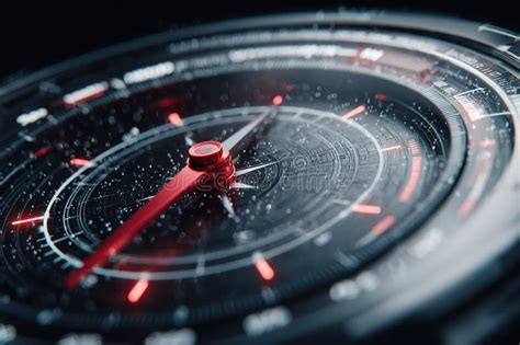 Close Up View Of A High Tech Compass With Intricate Details And Glowing Elements In Low Light