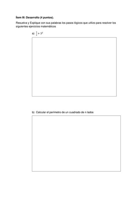 Prueba De Resolución De Problemas Y Programacióntercero Medio