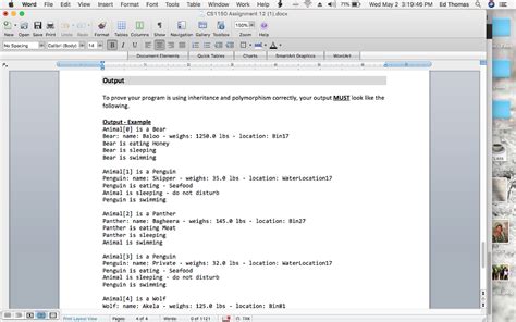 I Word File Edit View Insert Format Font Tools Table