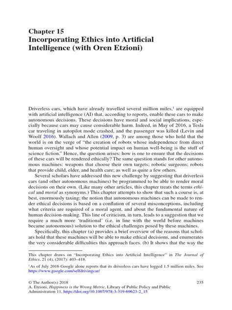 Incorporating Ethics Into Artificial Intelligence Pdf Artificial