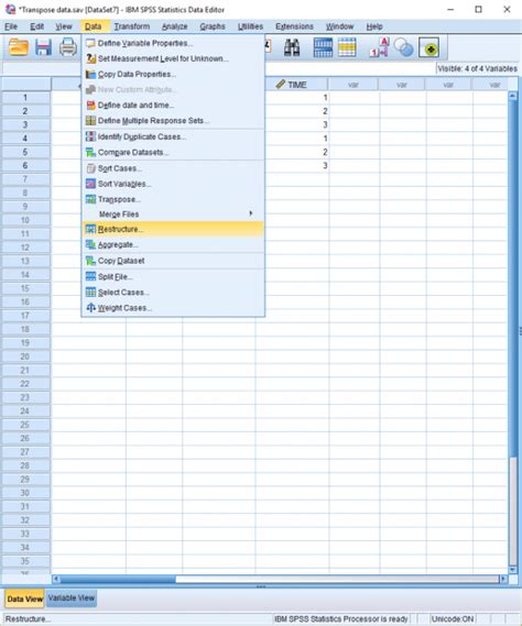 How To Transpose Data In Spss Statistics Solutions