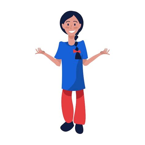 Premium Vector Cute Indian Girl Standing