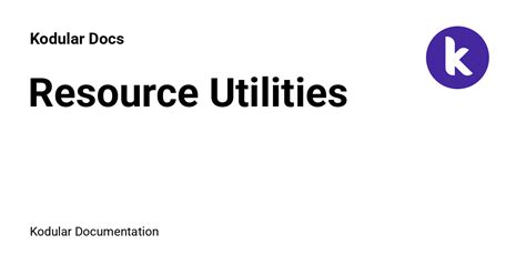 Resource Utilities Kodular Docs