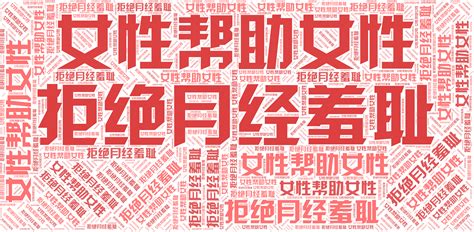 拒绝月经羞耻 女性帮助女性 在线词云文字词云图生成制作工具