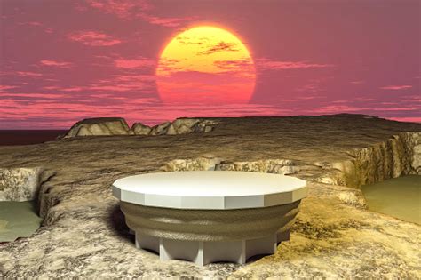 제품 디스플레이를위한 일몰 하늘 및 구름 배경이있는 산 언덕에있는 플랫폼 및 뷰티 자연 연단 풍경 장면 배경 3d 렌더링 0명에 대한 스톡 사진 및 기타 이미지 Istock