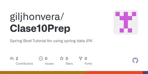Github Giljhonveraclase10prep Spring Boot Tutorial For Using Spring Data Jpa