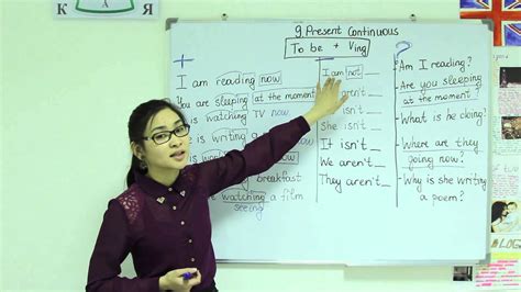 9elementary Level Present Cotinuous Youtube