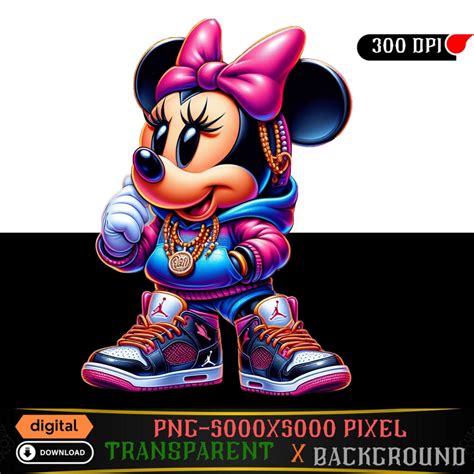Gangster Minnie Urban Mouse Urban Trap Designs Wacky Fan Art Instant