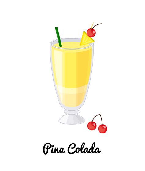 Pina Colada Cocktail 13819979 Vector Art At Vecteezy