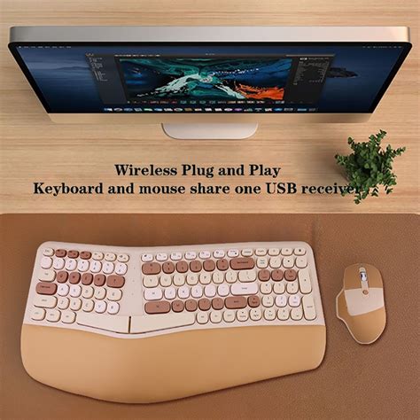 Mofii Ergonomic Wireless Keyboard Mouse 2 4g Keyboard And Mouse Combo Palm Rest Full Size