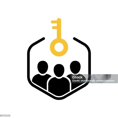 팀워크 성공과 같은 열쇠를 가진 단순한 사람들 만화 플랫 트렌드 현대적인 조언 로고타입 그래픽 디자인 요소는 흰색 배경에