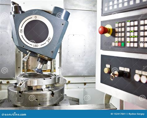 Vertical CNC Turning And Milling Machine Stock Image Image Of Detail Drilling 152417841