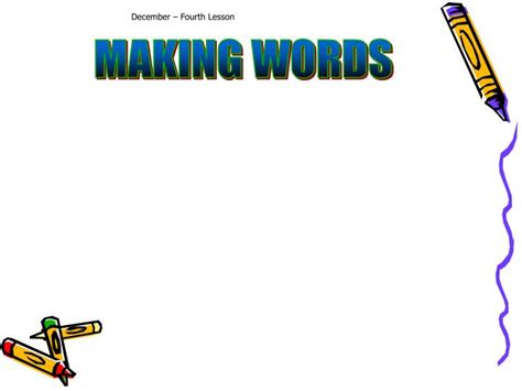 PPT MAKING WORDS PowerPoint Presentation Free Download ID 3401079