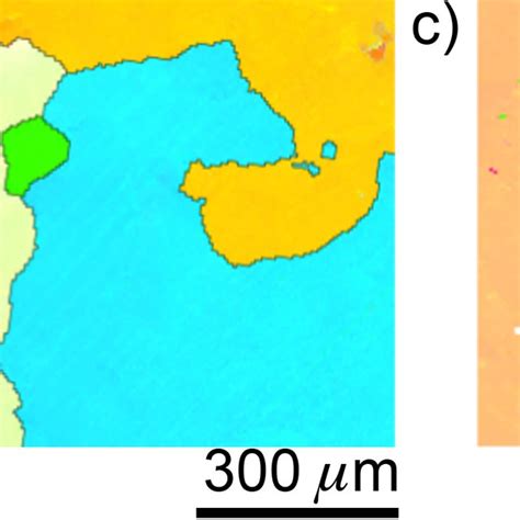 Crystallographic Orientation Maps Ebsd Maps Showing Crystallographic
