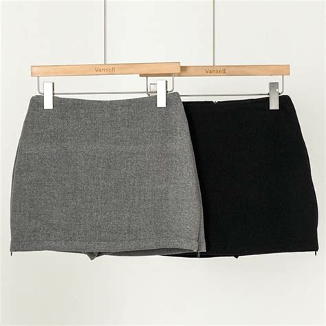 반셀 Sml2컬러 모직 울 옆트임 스커트팬츠 치마 반바지 치마바지 겨울반바지 모직스커트 데일리룩 꾸안꾸 캐주얼룩 정장룩 하객룩