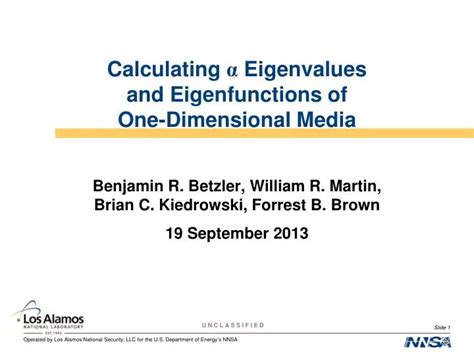 Ppt Calculating α Eigenvalues And Eigenfunctions Of One Dimensional Media Powerpoint