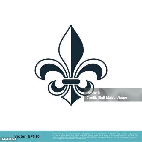 플뢰르 드 리스 헤럴드 아이콘 벡터 로고 템플릿 일러스트 디자인 벡터 Eps 10 백합 문장에 대한 스톡 벡터 아트 및 기타 이미지 백합 문장 로고 꽃 식물 Istock