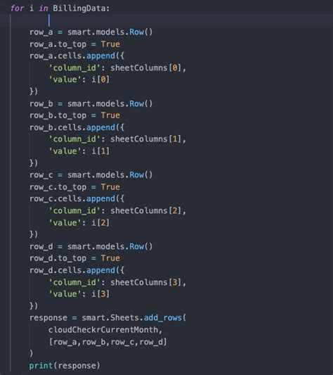 Trying To Update Sheet Columns With Data Smartsheet Community