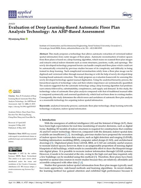 Evaluation Of Deep Learning Based Automatic Floor Pdf