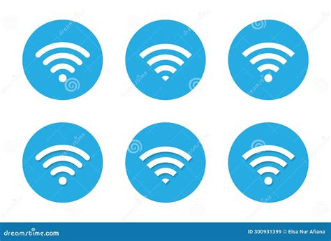 Wifi Network Icon With Shadow Wireless Connection Symbol Vector Stock