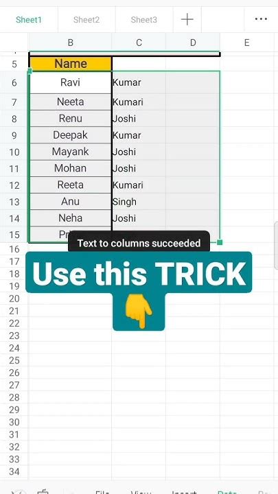 text to columns texttocolumn texttocolumns columns youtubereel shorts viral youtubeshorts