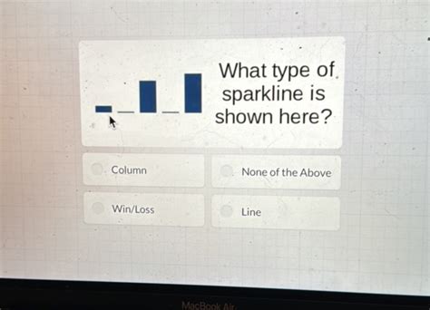 What Type Of Sparkline Is Shown Here Column StudyX
