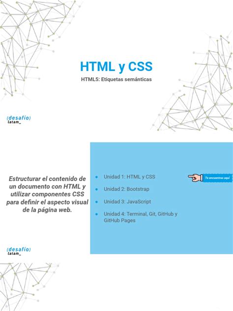 Presentación Html5 Etiquetas Semánticas Pdf Html Red Mundial