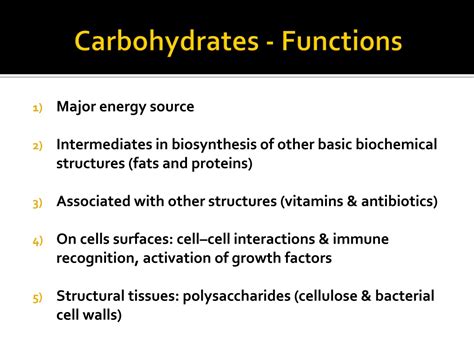 Carbohydrates Function