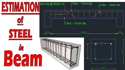 Estimation Of Steel In Beam How To Calculate Quantity Of Steel In