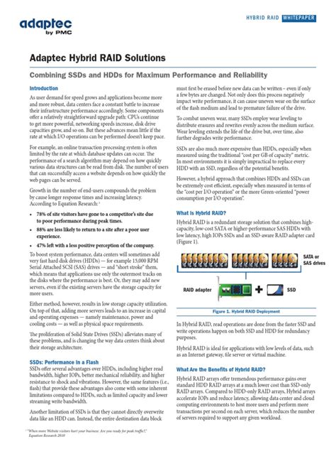 Adaptec Hybrid Raid Solutions Combining Ssds And Hdds For Maximum