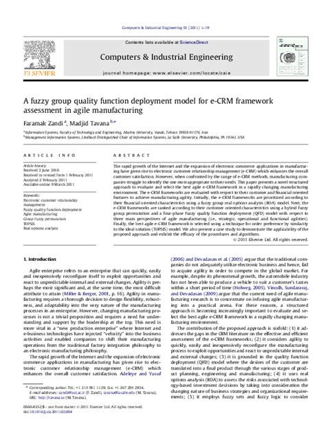 Pdf A Fuzzy Group Quality Function Deployment Model For E Crm