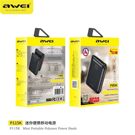 Awei P K Fast Charging Mah Pd Fast Charging W Power Bank Rafoty Store