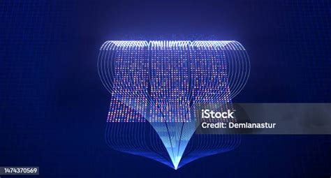 3d 그림입니다 인터넷 및 네트워크 배경의 가상 데이터 전송 기술 빅 데이터 시각화 데이터의 흐름 정보 코드 디지털 뷰파인더에 대한 스톡 사진 및 기타 이미지 Istock