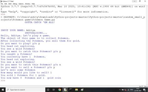 Pokemon Game Project In Python With Source Code And Report [ Download ] Kashipara