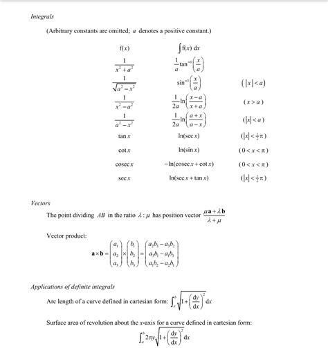 Mf27 Formula List • Musclemath Tuition