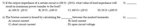 Solved If The Output Impedance Of A Certain Circuit Is Chegg