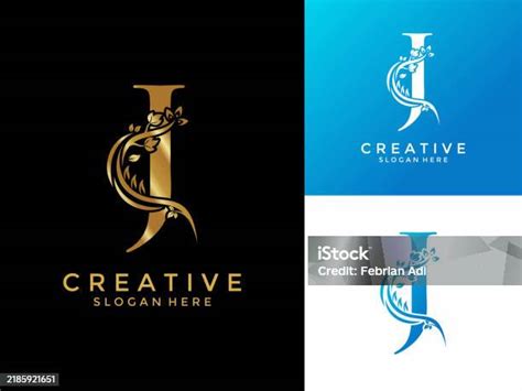 럭셔리 골드 플라워 로고 디자인 벡터 템플릿과 편지 J 모든 종류의 비즈니스에 대한 이니셜 전문 로고 로고에 대한 스톡 벡터 아트 및 기타 이미지 Istock