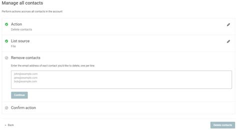 how to delete one or multiple contacts mailjet help center