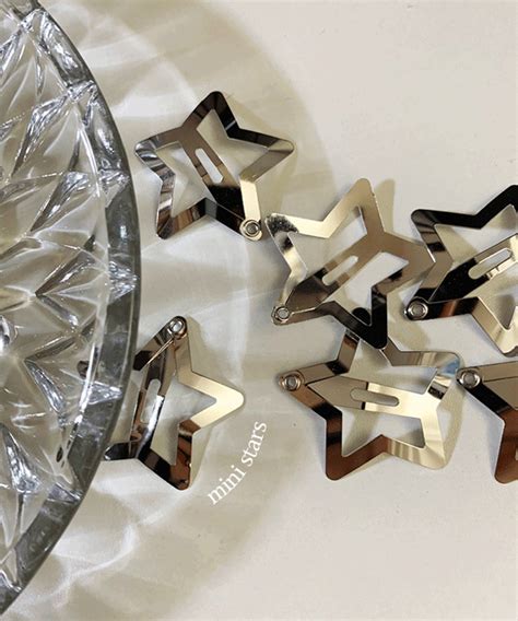 ꯁ한개 더ꯁ 2set 3set 5set 실버 스타 메탈 미니 별 똑딱핀 Y2k 유니크 하이틴 머리핀 힙 스트릿 옆머리 앞머리 포인트 헤어 삔 핀 세트 에이블리