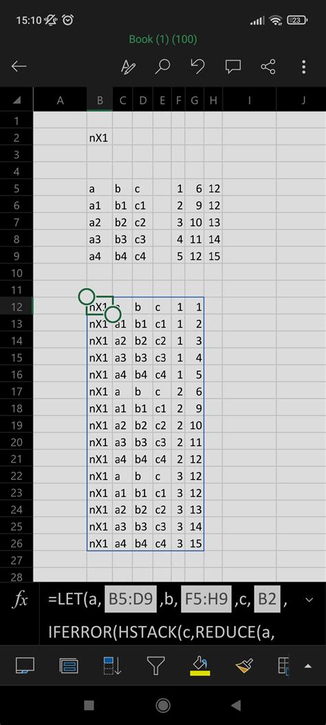 Given A Table And Some Fixed Values In Excel How To Create A Repeated
