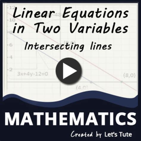 Math Intersecting Lines Problem Solving Graphing Linear Equation Algebra