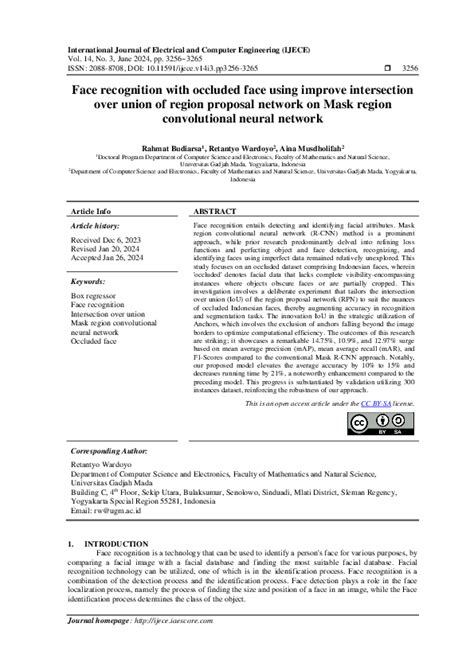 Pdf Face Recognition With Occluded Face Using Improve Intersection